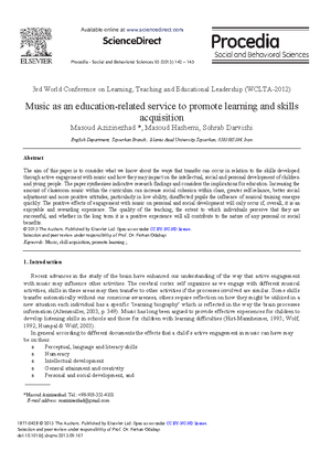 The impact of music on academic performance of students 21782 - MUSIC ...
