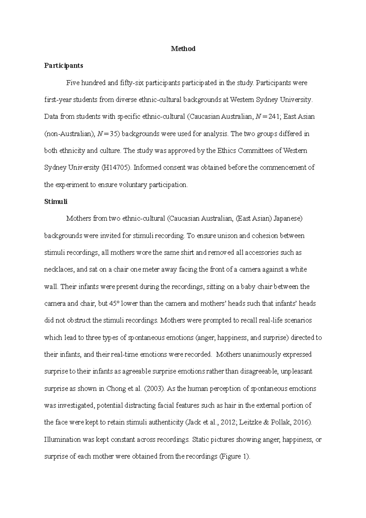 Method Results Final - Method Participants Five hundred and fifty-six ...