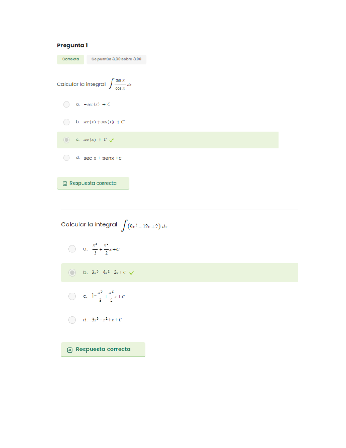 Test 1 y 2 Calculo - Calculo integral - Studocu