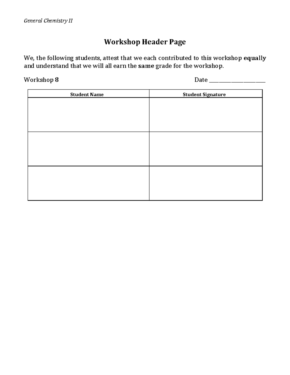W08-T11 Free Energy-I - Workshop Header Page We, the following students ...