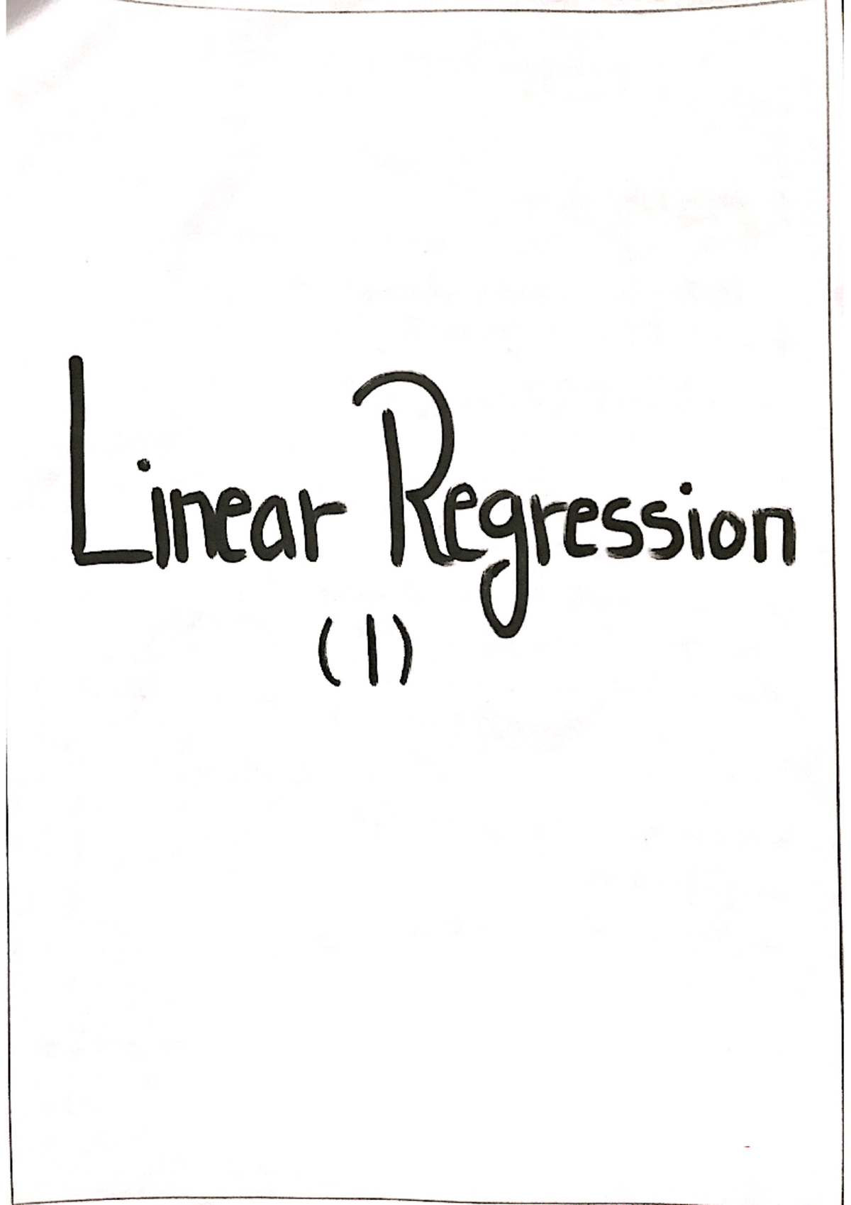 linear regression analysis - Regression - Studocu