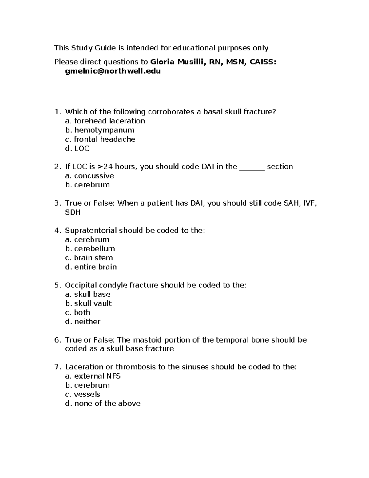 Caiss TEST - sample test, study guide - This Study Guide is intended ...