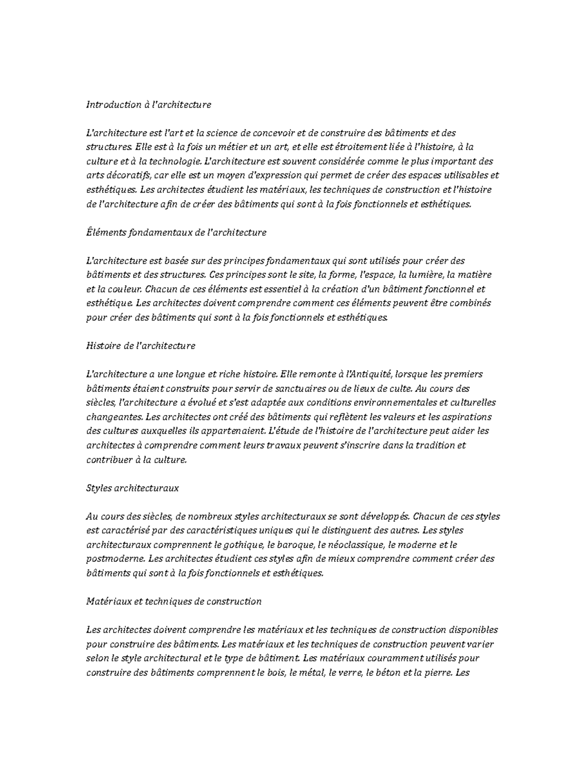 Architecture Study Notes - Introduction à l'architecture L'architecture ...