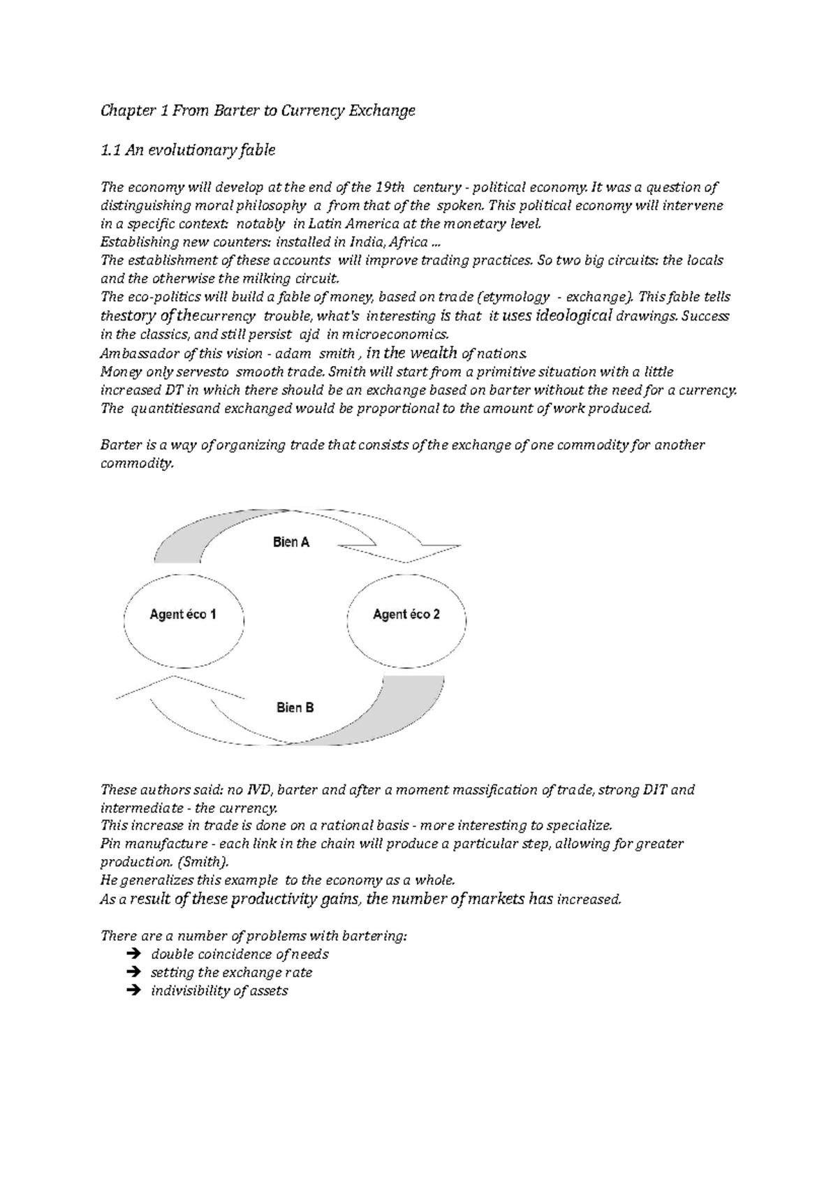 Chapter 1 From Barter to Currency Exchange - Chapter 1 From Barter to ...