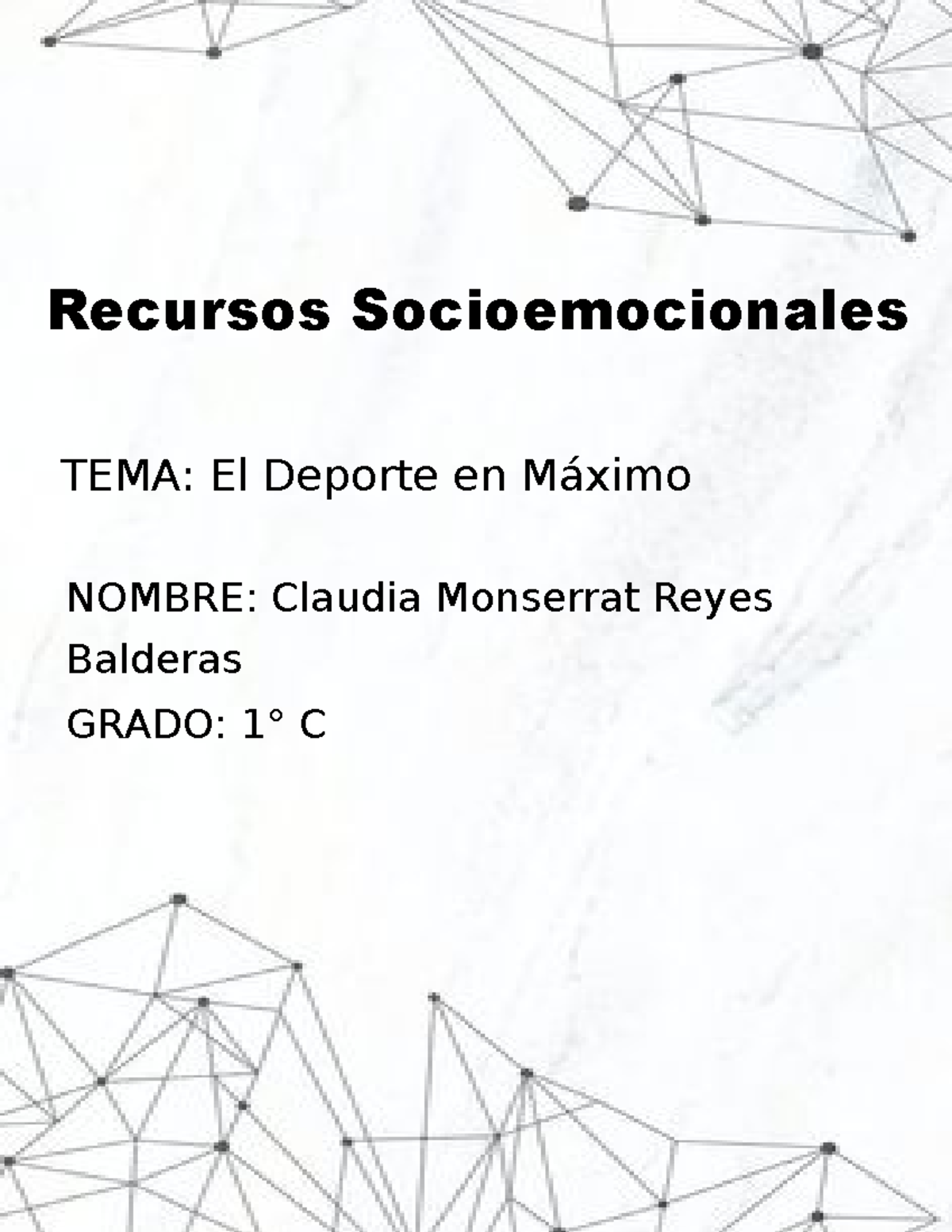 apuntes ciencias - GRADO: 1° C NOMBRE: Claudia Monserrat Reyes Balderas ...