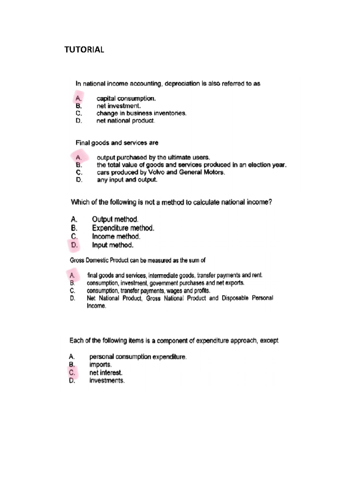 Tutorial ECO latest - Economy - TUTORIAL - Studocu