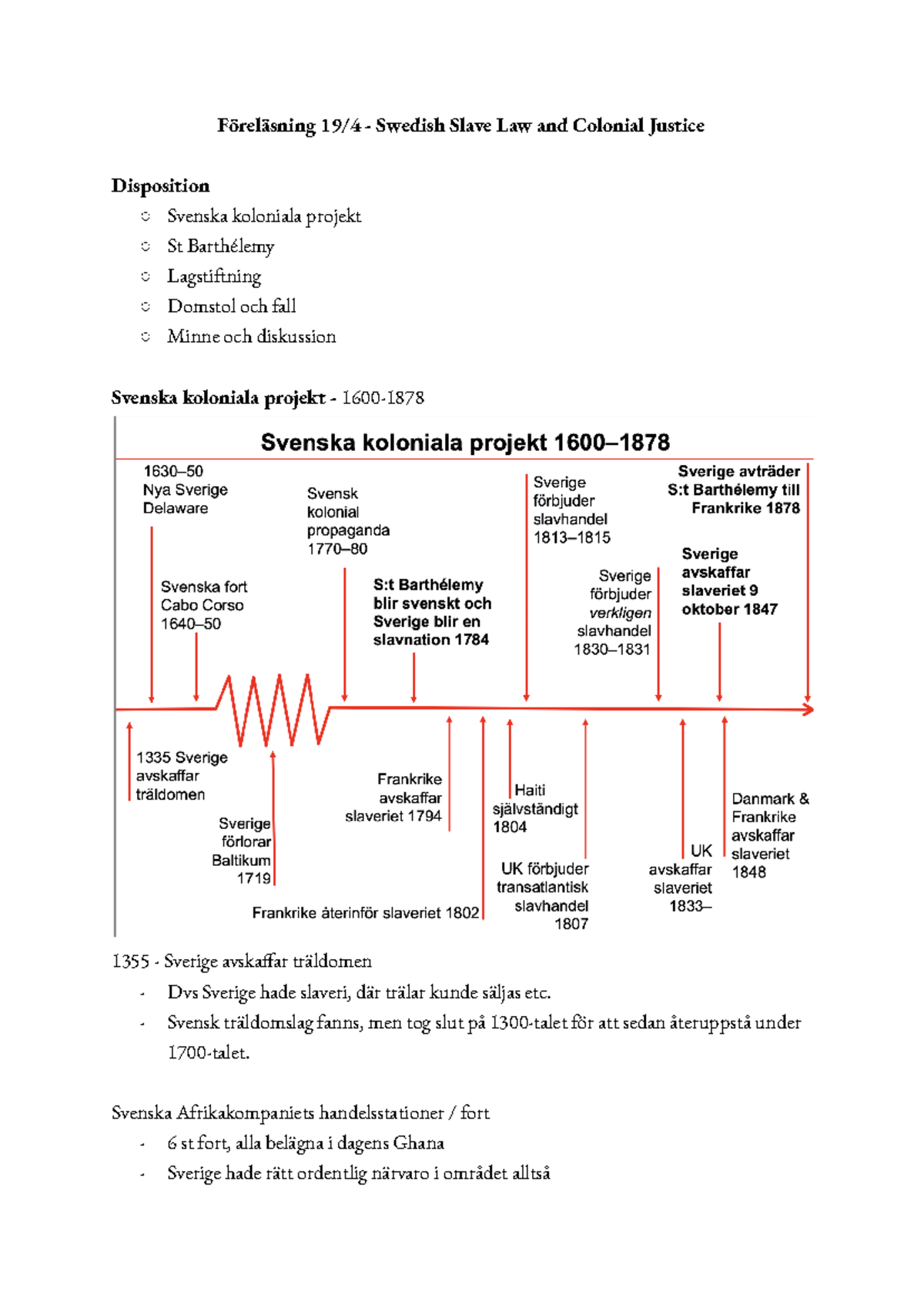 Föreläsning 04-19 Swedish Slave Law and Colonial Justice - Föreläsning ...