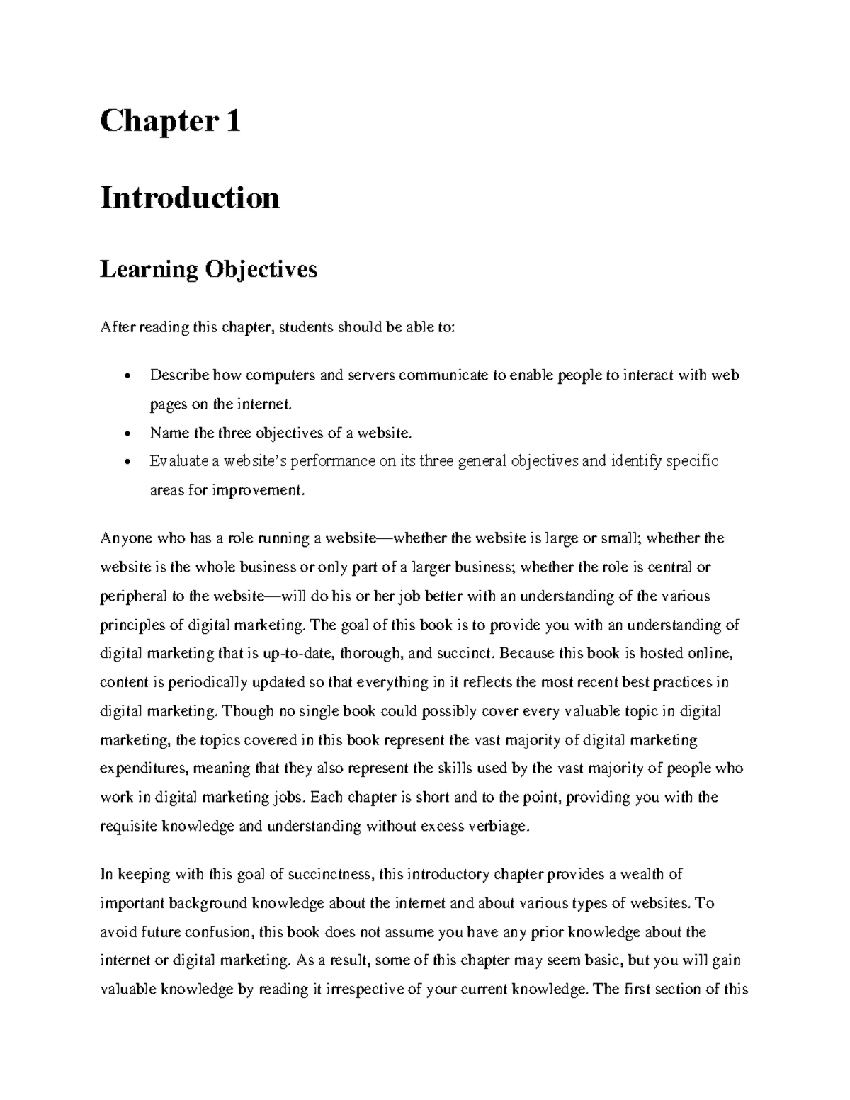 Chapter 1 - Chapter 1 Introduction Learning Objectives After reading ...