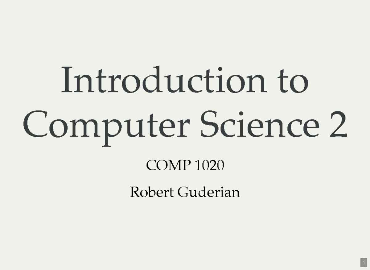 A03 02 Java Review - wk2 - 1/7/2019 Introduction to Computer Science 2 ...