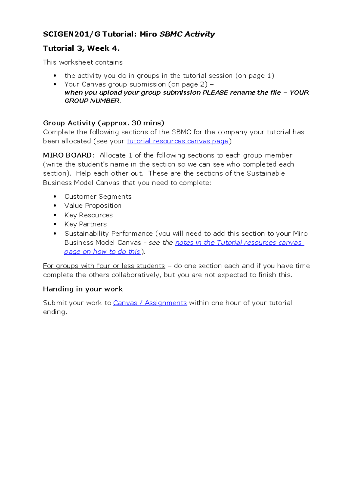 Scigen 201 2023 Tutorial 3 Week-4-SBMC-Miro-submission - SCIGEN201/G Tutorial: Miro SBMC ...