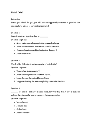 Week 4 Quiz 1 Concepts of GIS and Remote Sensing in Environmental ...