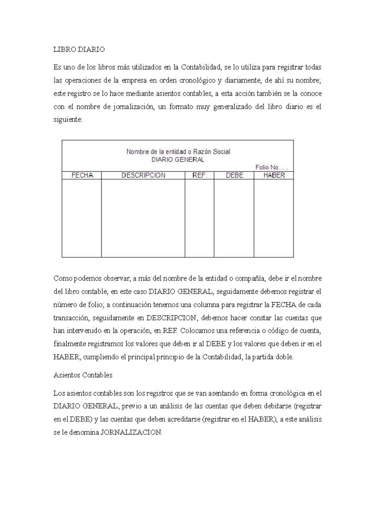 Libro Diario - asi es - LIBRO DIARIO Es uno de los libros más ...