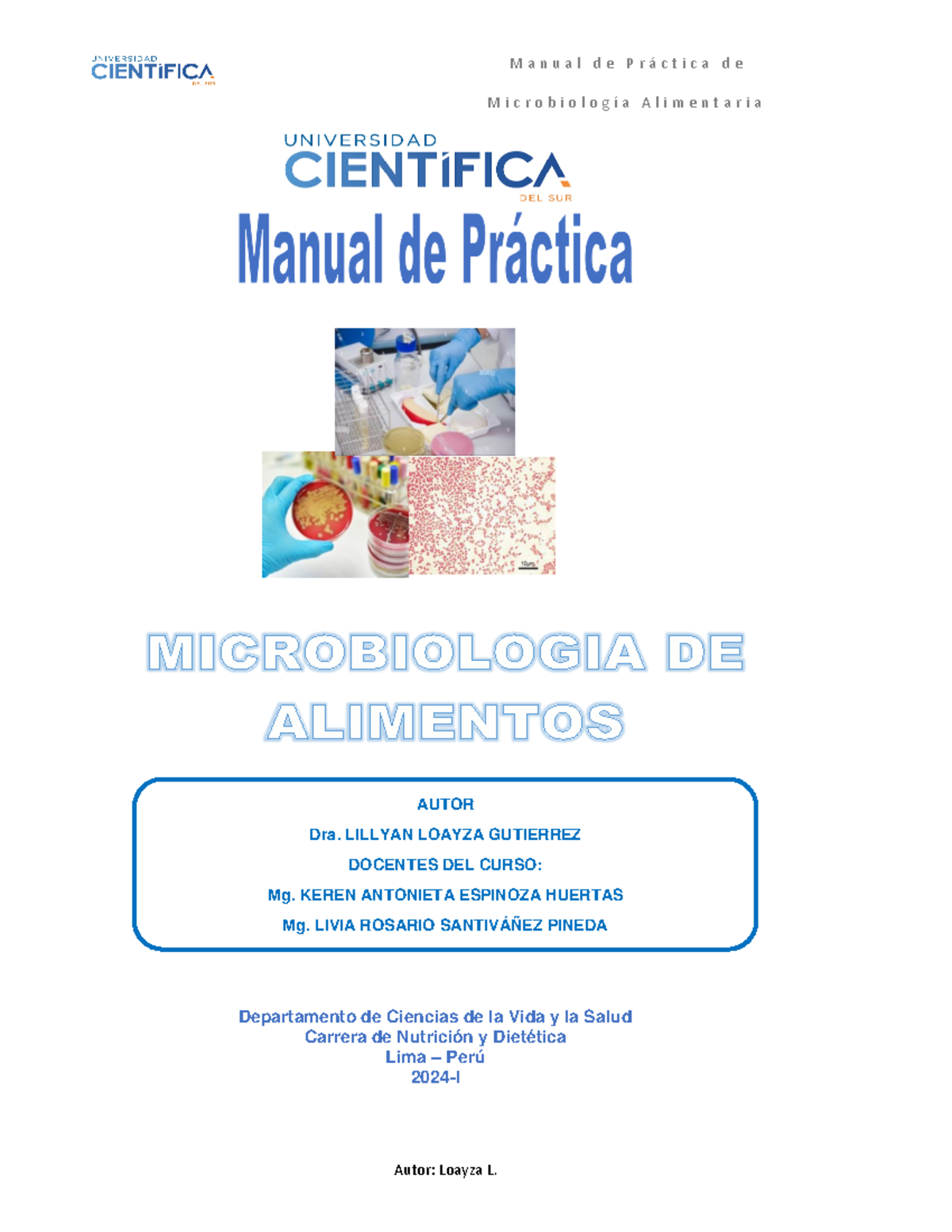 Guía Microbiologia alimentaria 2024 - M a n u a l d e P r á c t i c a d ...