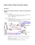 ANS 410 - MSU - Stem Cells in Repro and Dev - Studocu