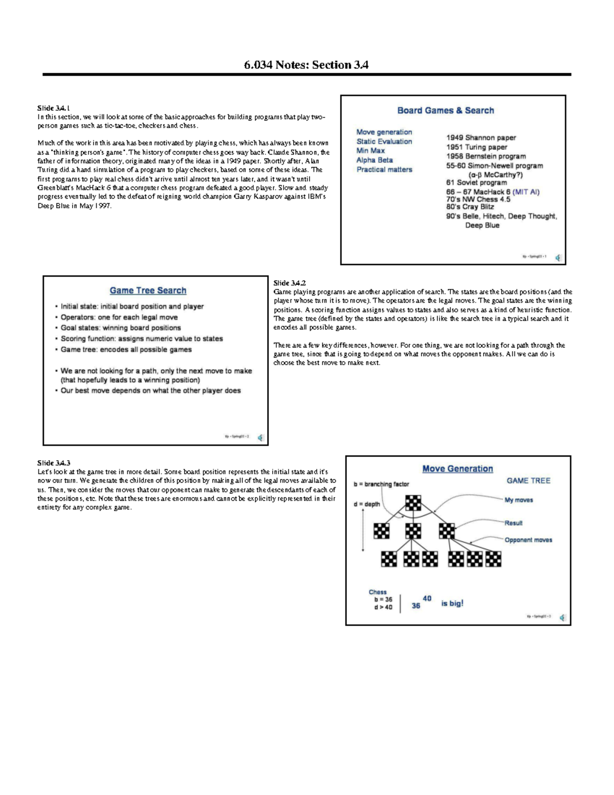 CSP and Games II - 6 Notes: Section 3. Slide 3. In this section, we ...