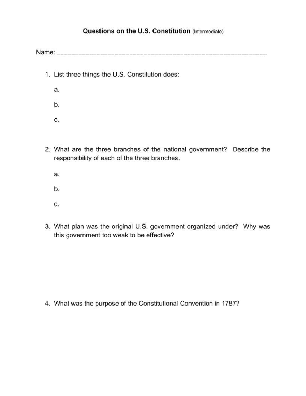 The US Constitution Reading Questions - PHY 5937 - Studocu