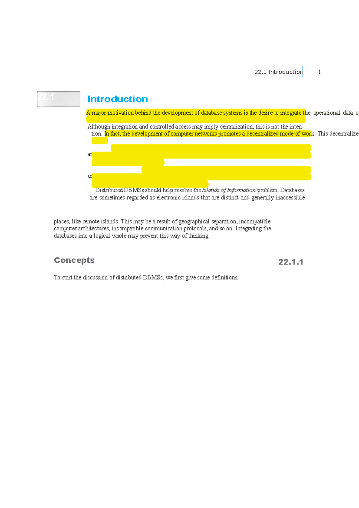 Distributed Database Systems - A major motivation behind the ...