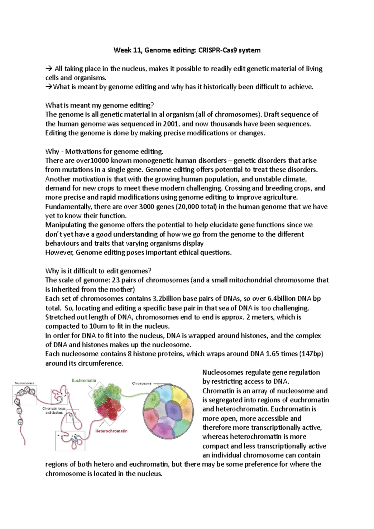 Week 11, Genome editing- Crispr-Cas9 system - Week 11, Genome editing ...