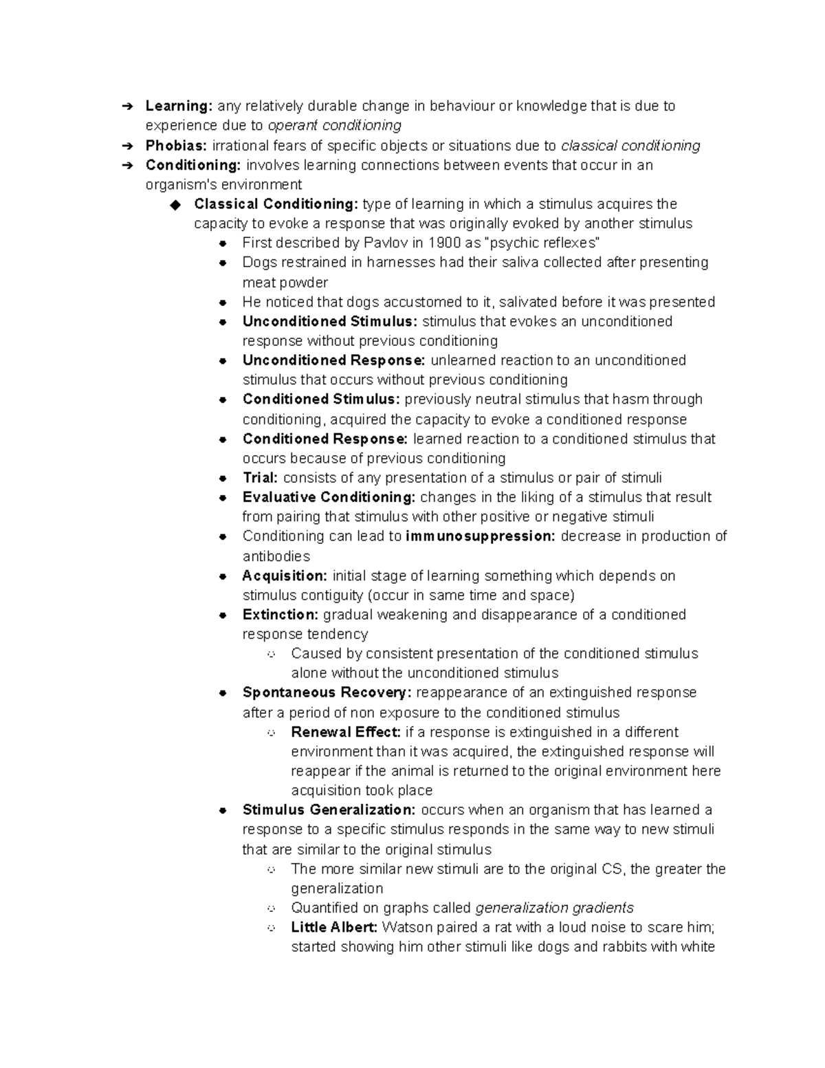 Unit 6 Learning - unit 6 - Learning: any relatively durable change in ...