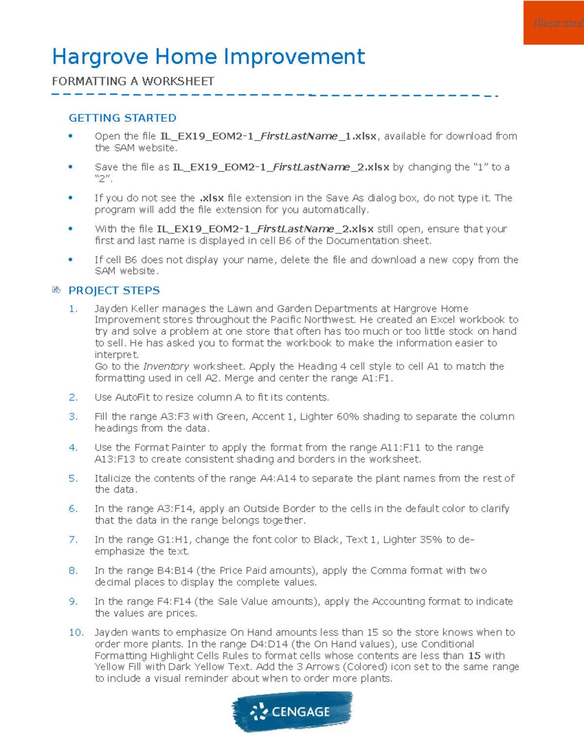 Instructions IL EX19 EOM2-1 - Hargrove Home Improvement FORMATTING A ...