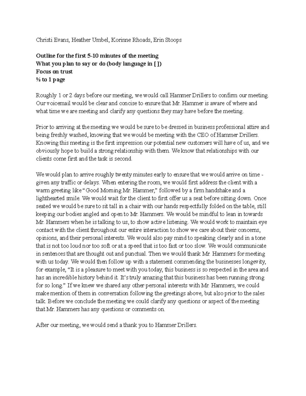 Group project 2 - Christi Evans, Heather Umbel, Korinne Rhoads, Erin ...