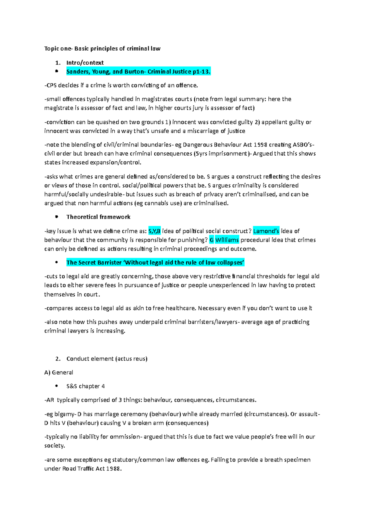 Basic Principles of Criminal Law - Ox - Studocu