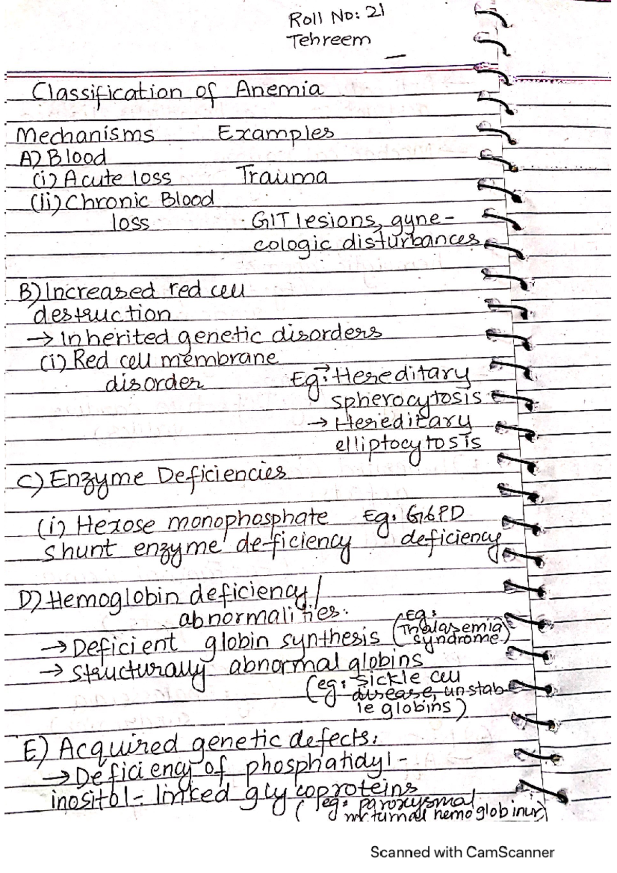 Tehreem - lecture notes of general pathology - Medicine - Studocu
