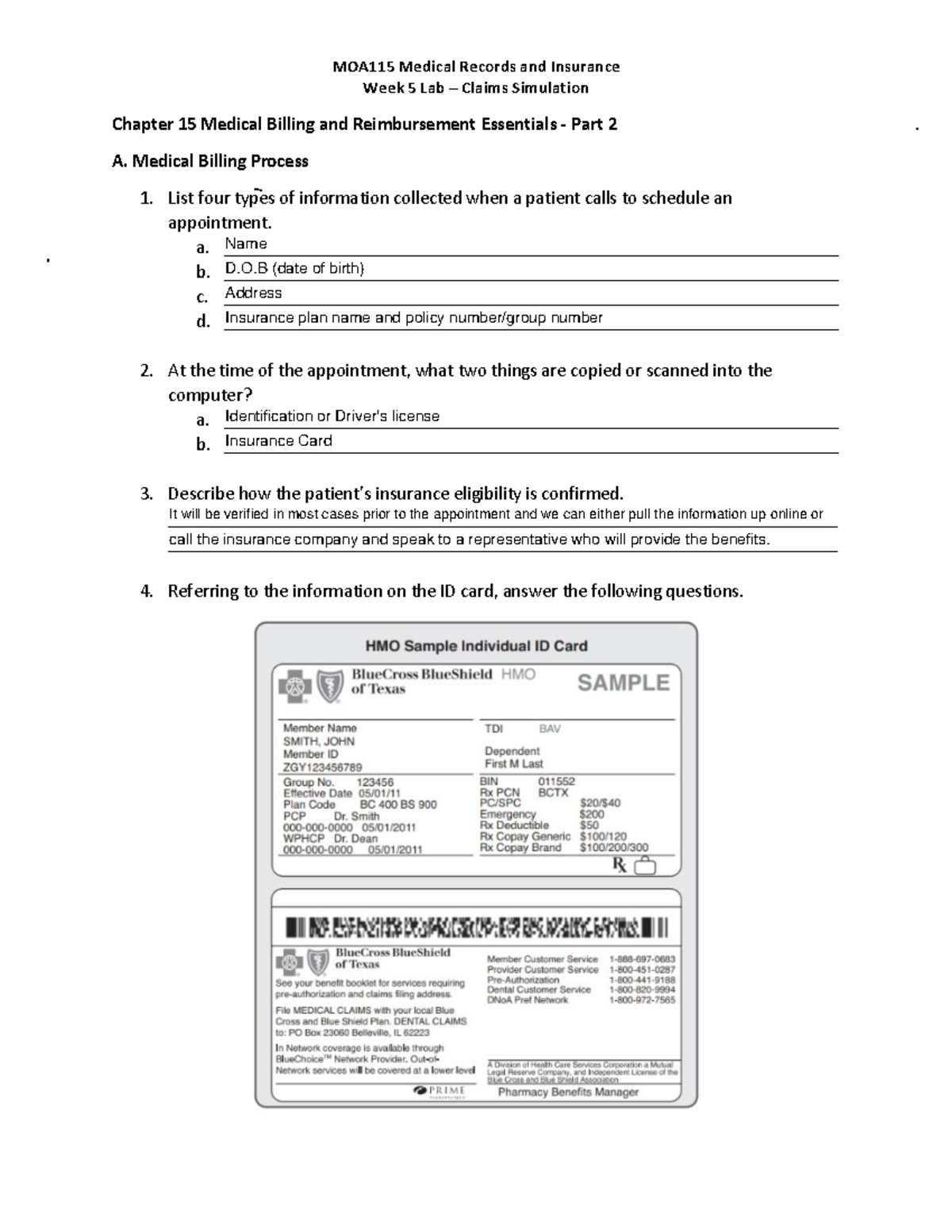 Extracted Week 5 Online Lab 2-6-24 - Week 5 Lab – Claims Simulation ...