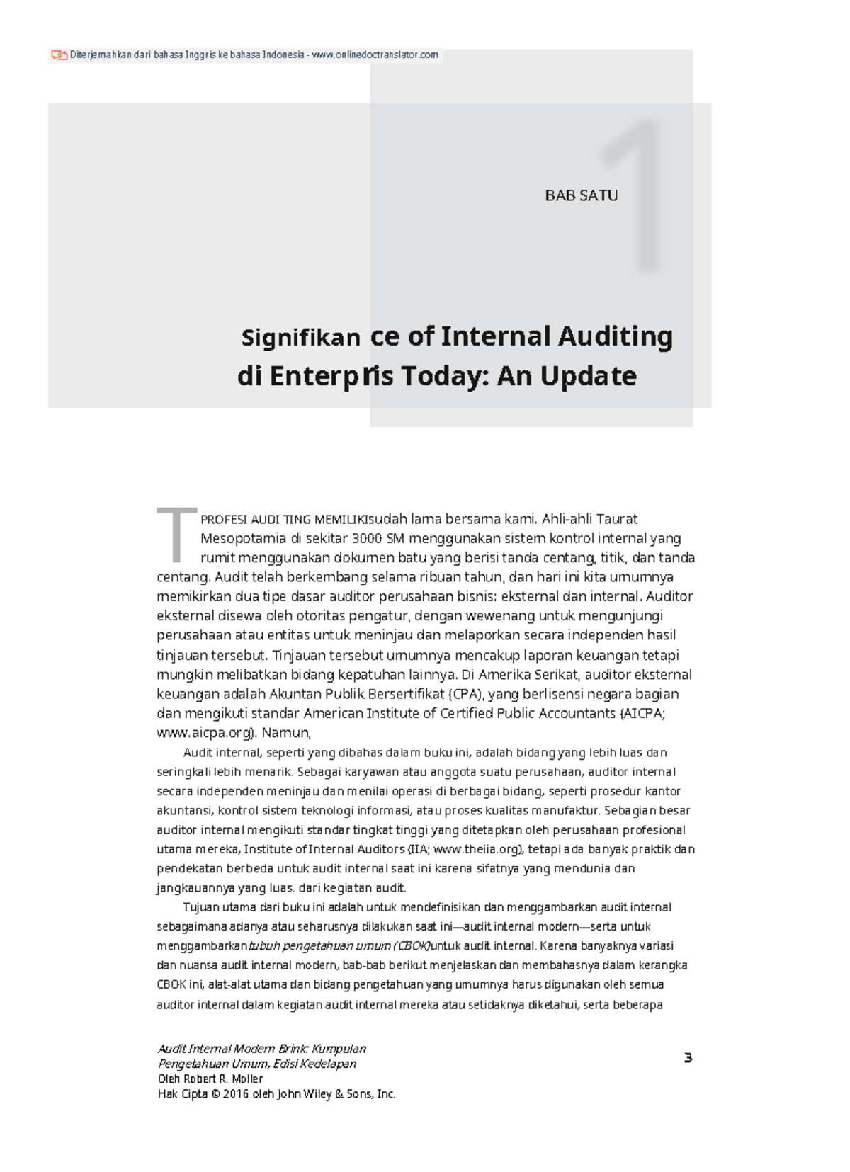 BAB 1 2 - Brink - BAB SATU Signifikan di Enterp ce of Internal Auditing ...
