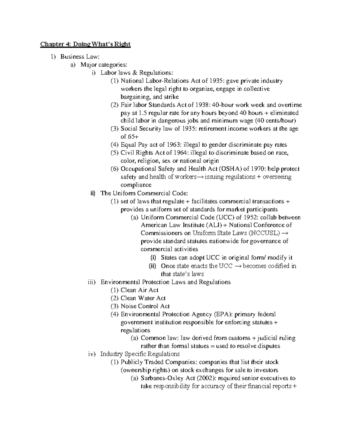 Business Law Environmental Protection and Unethical Decision Making ...
