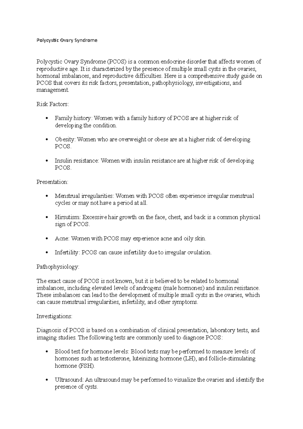 Polycystic Ovary Syndrome - Polycystic Ovary Syndrome Polycystic Ovary ...