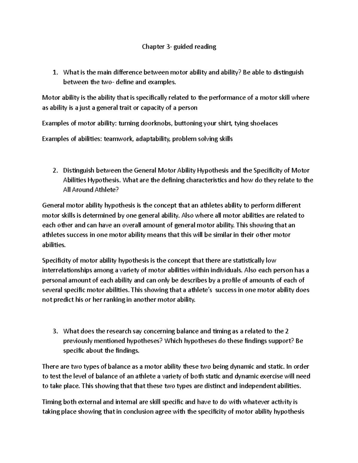 Chapter 3 guided reading - Chapter 3- guided reading What is the main ...
