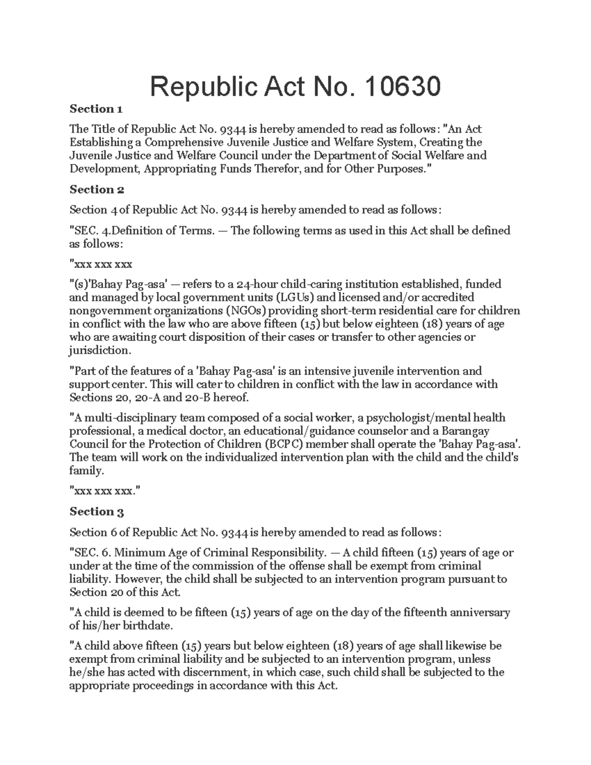 RA 10630 Republic Act No 10630 Section 1 The Title Of Republic Act