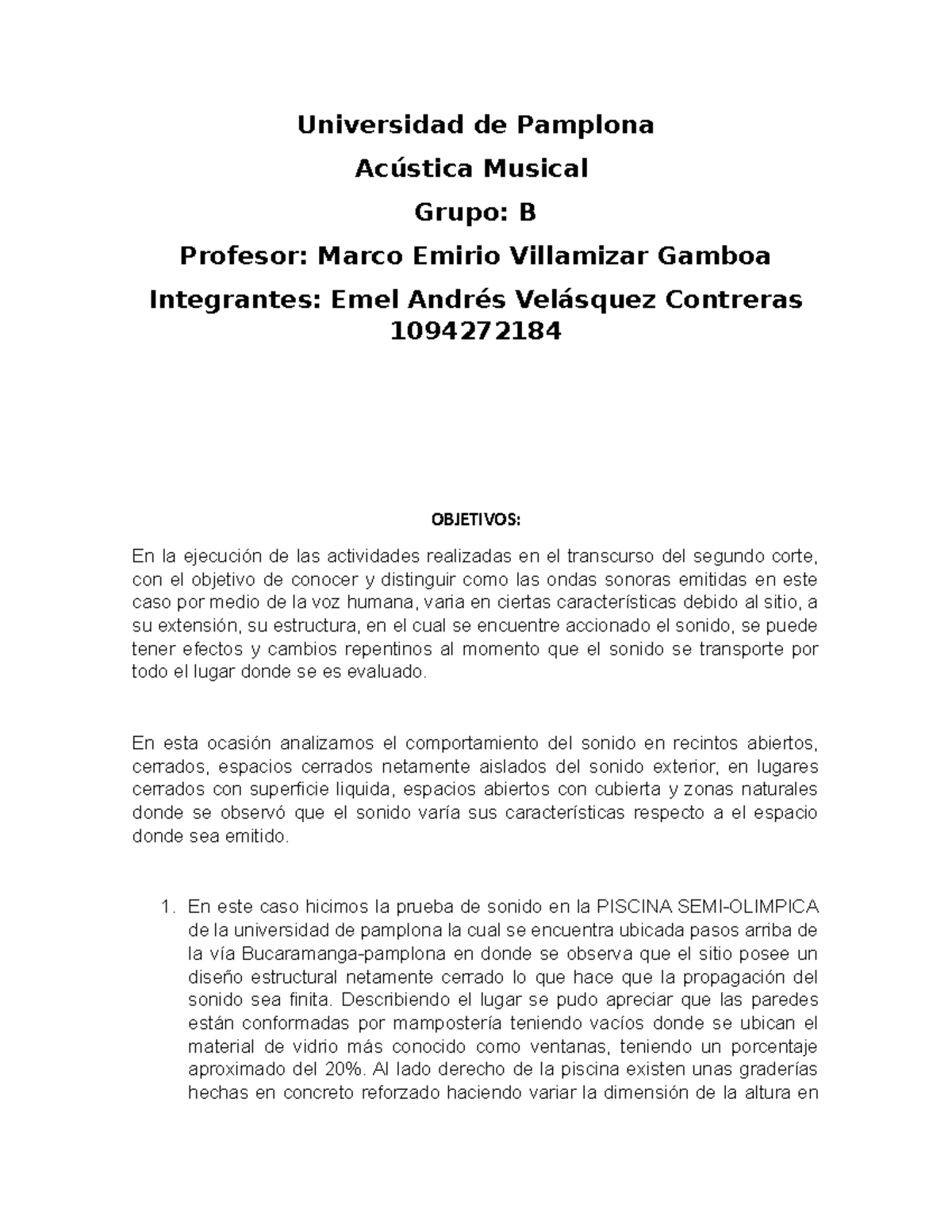 Acustica Trabajo - acústica musical - Universidad de Pamplona Acústica ...