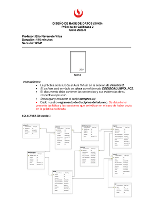 Diseño de base de datos - SI400 - UPC - Studocu