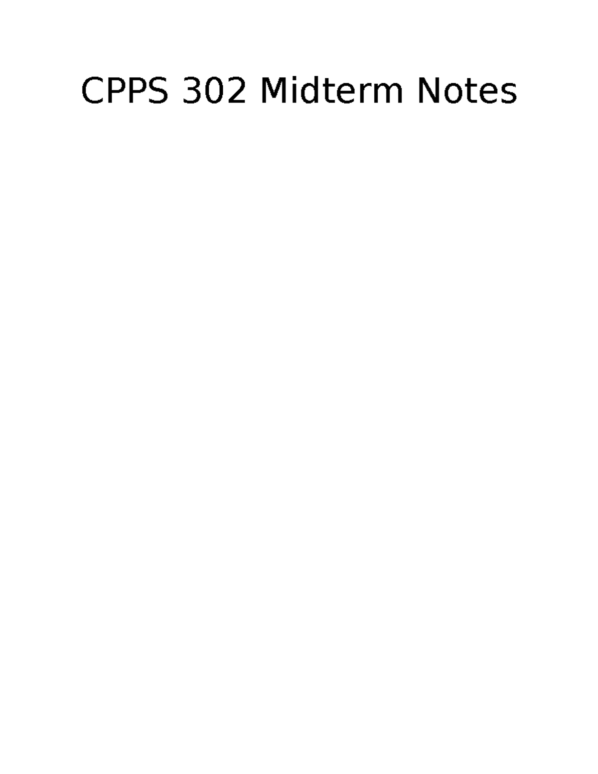 CPPS 302 Midterm Notes - CPPS 302 Midterm Notes Muscular System - Studocu