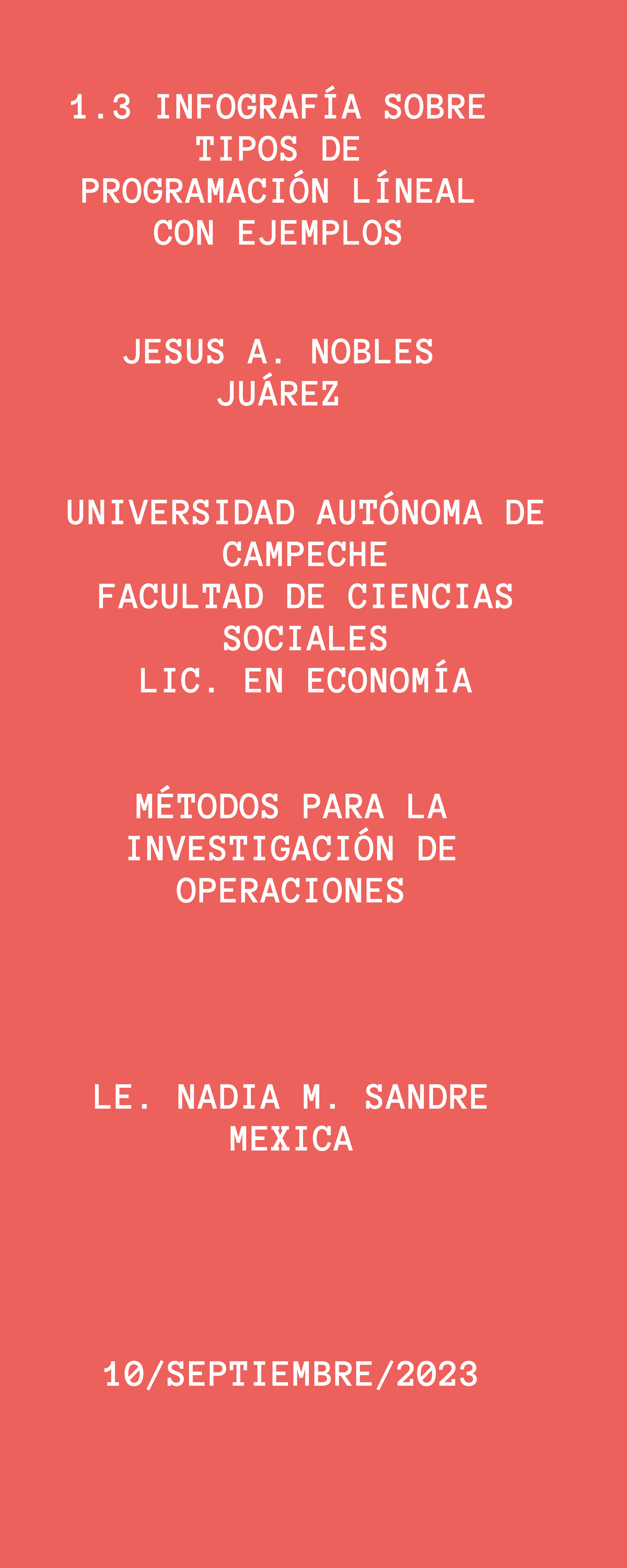 Infografía Programacion Lineal - 1 INFOGRAFÍA SOBRE TIPOS DE ...