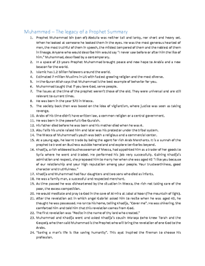 Chapter Five - islam 101 - Chapter Five The Prophet’s Treaties and ...
