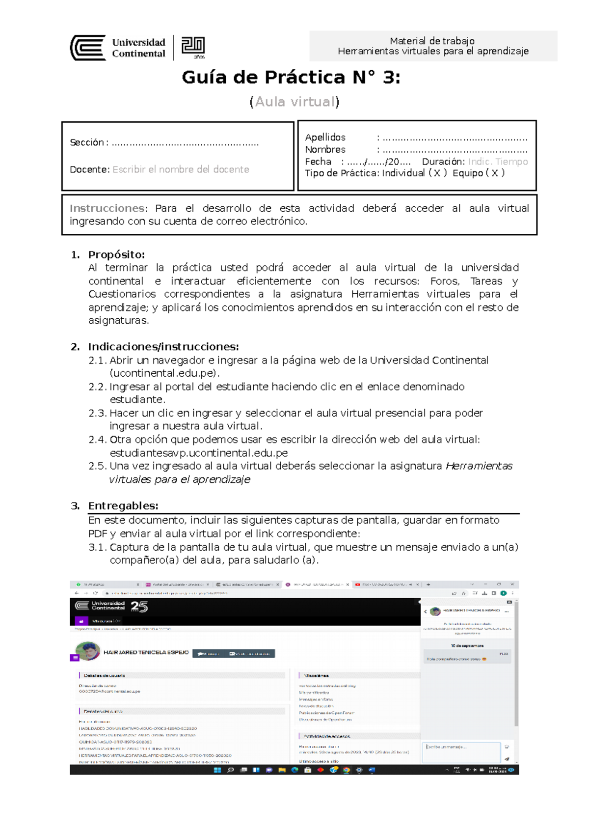 Guia 3 - herramient - Guía de Práctica N° 3: (Aula virtual) Propósito ...