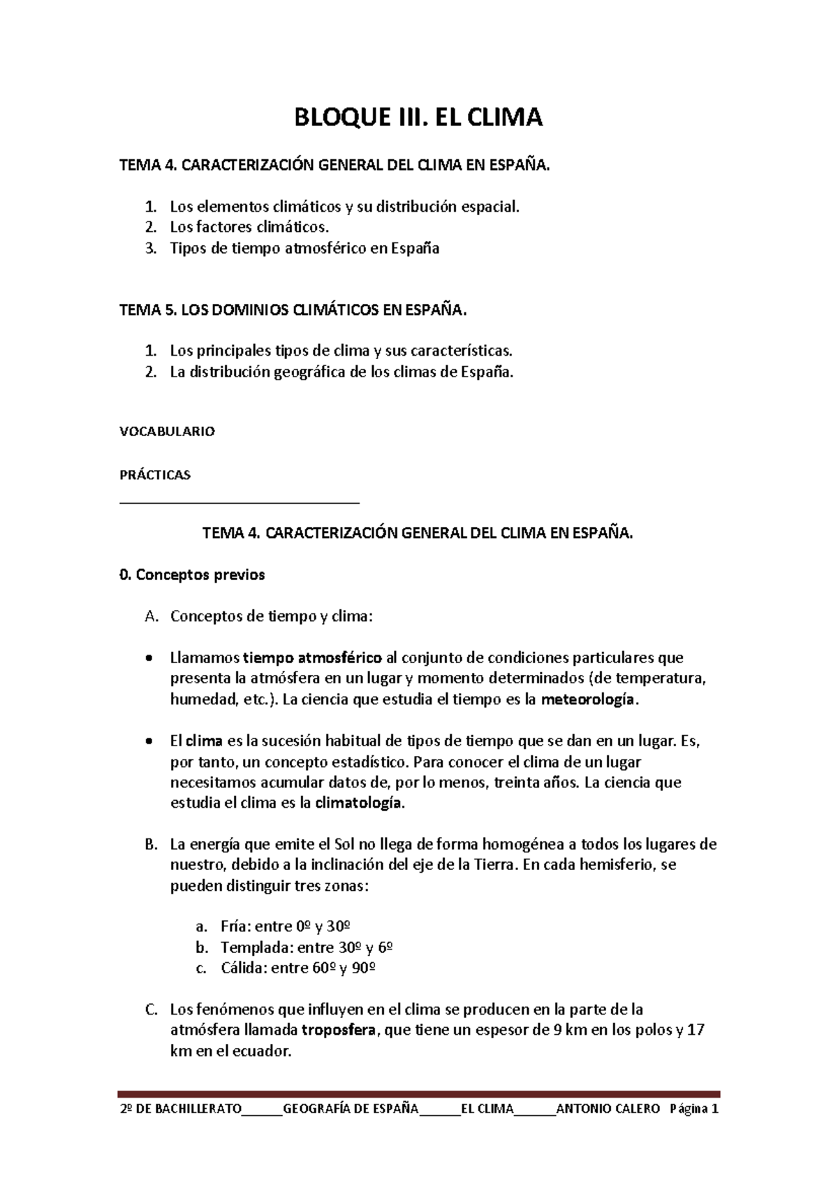Vocabulario bloque 3 actualizado - BLOQUE III. EL CLIMA TEMA 4 ...