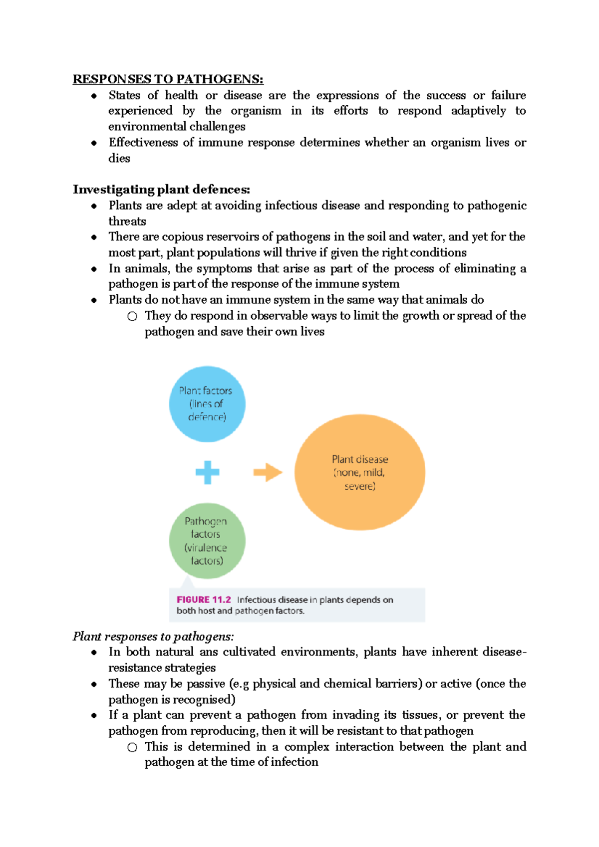 Animal and Plant responses to pathogens - HSC Module 7 notes ...