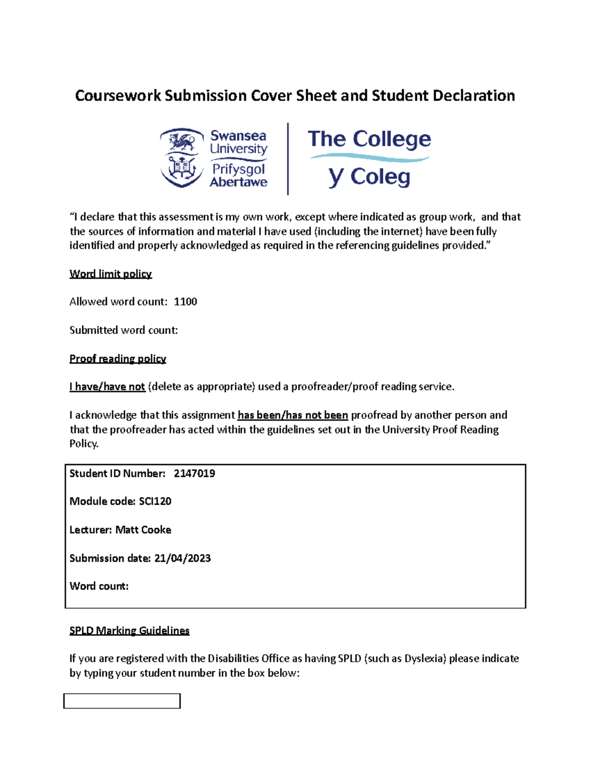 SCI 120 Assignment 3 - How i wrote my essay - Coursework Submission ...