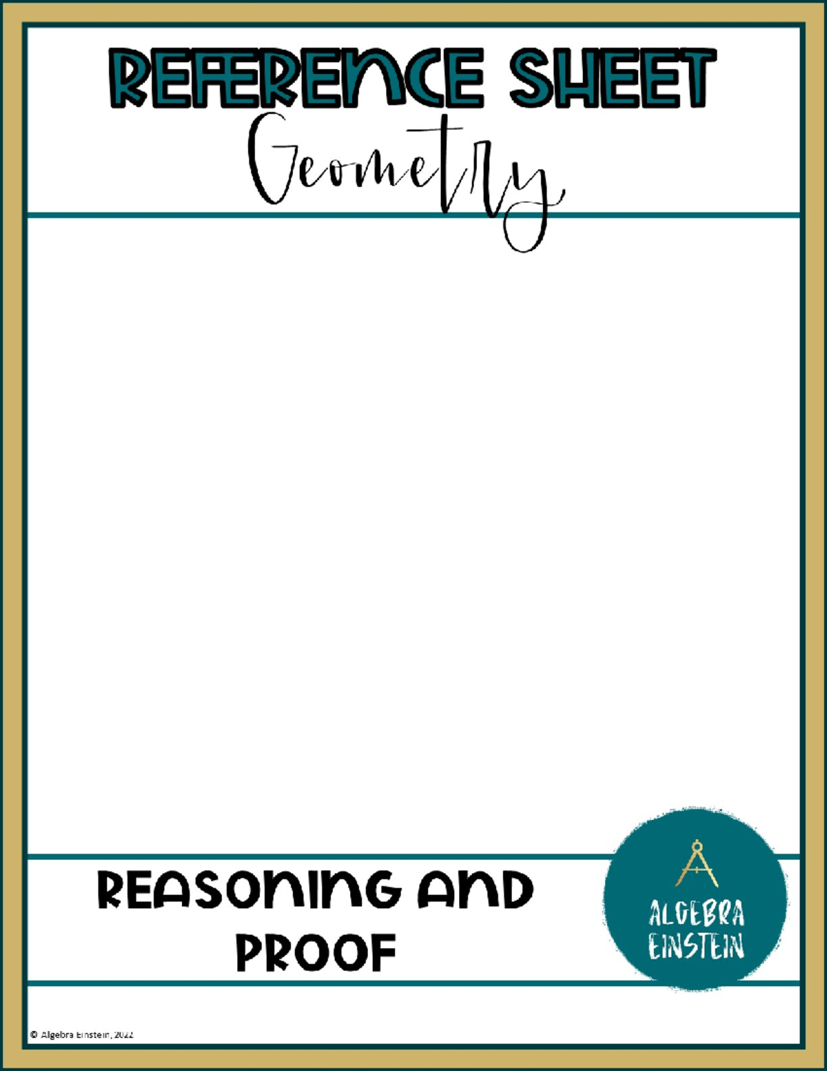02-Reasoning-and-Proof-Geometry-Cheat-Sheet - Algebra Einste - Studocu
