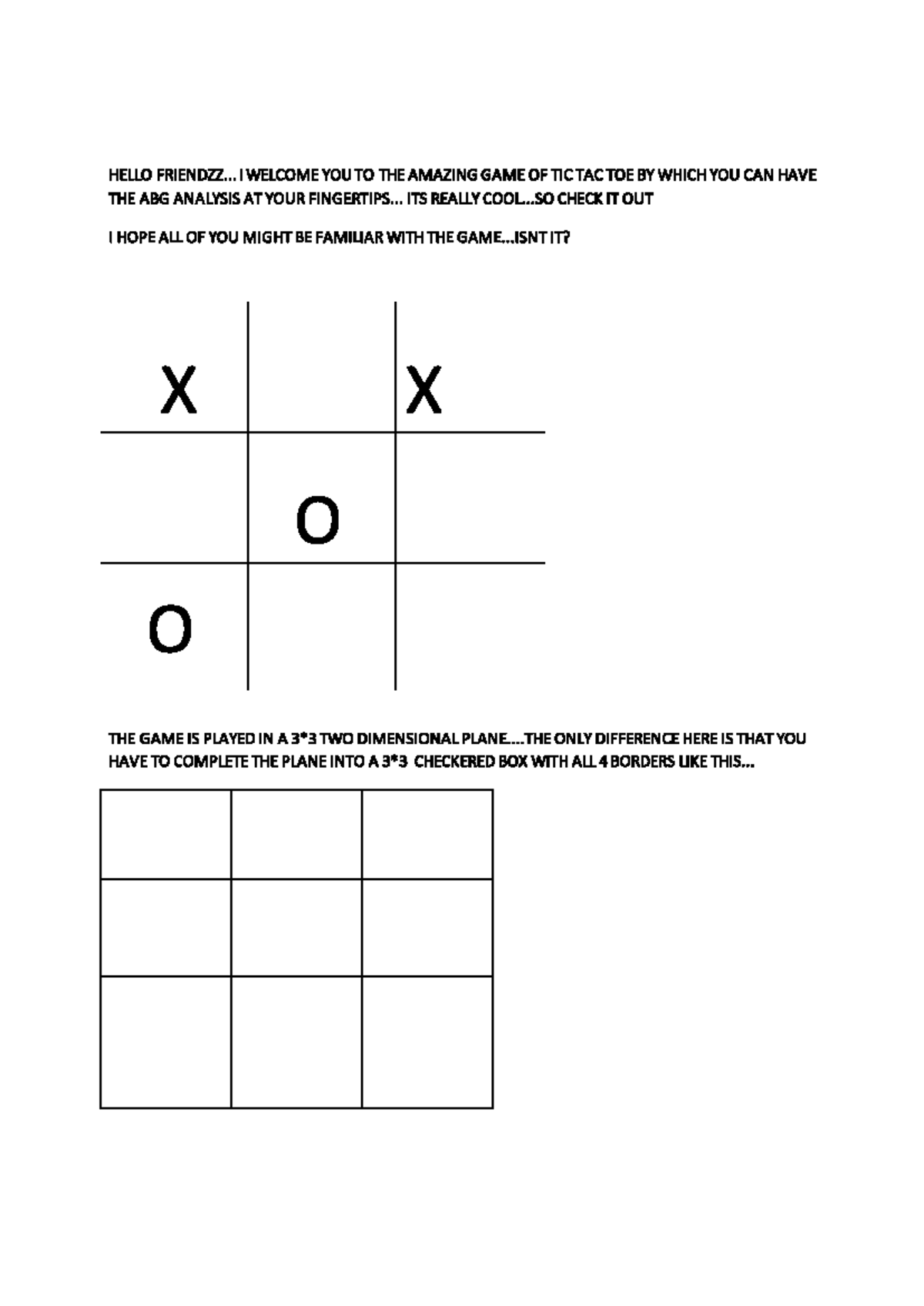 TIC TAC TOE ABG - abg analysis - Nursing in Practice - Studocu