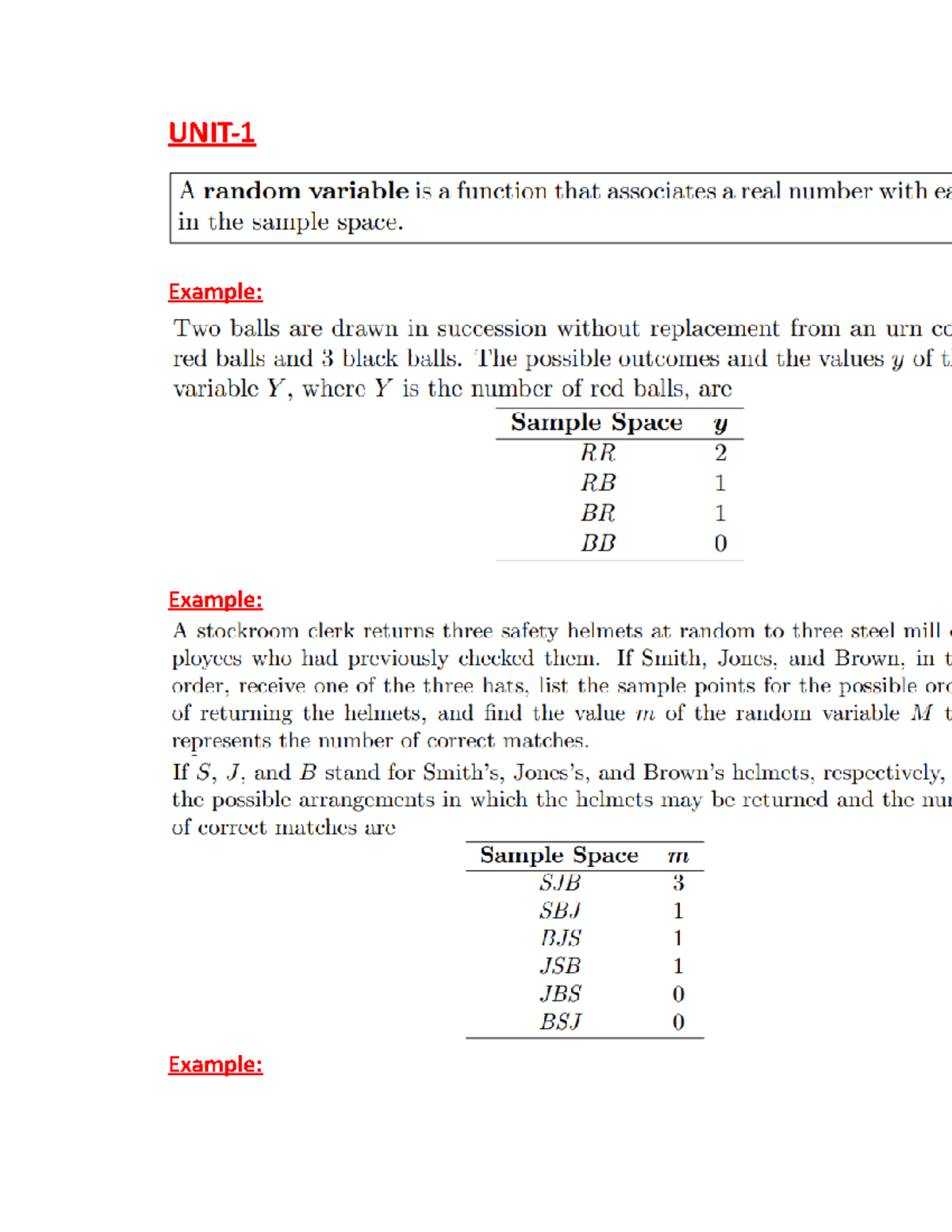 Lecture Notes MTH 302 Before MTT - UNIT- Example: Example: Example: The ...