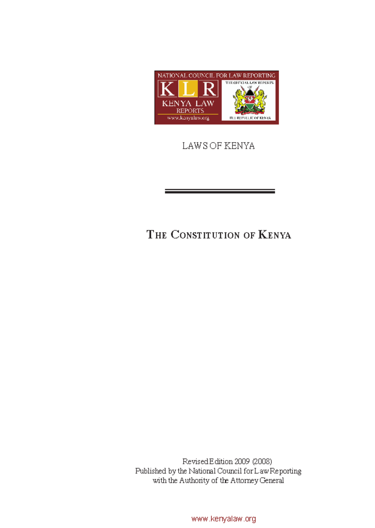 Constitution of Kenya(Repealed) - The ConsTiTuTion of Kenya Revised ...