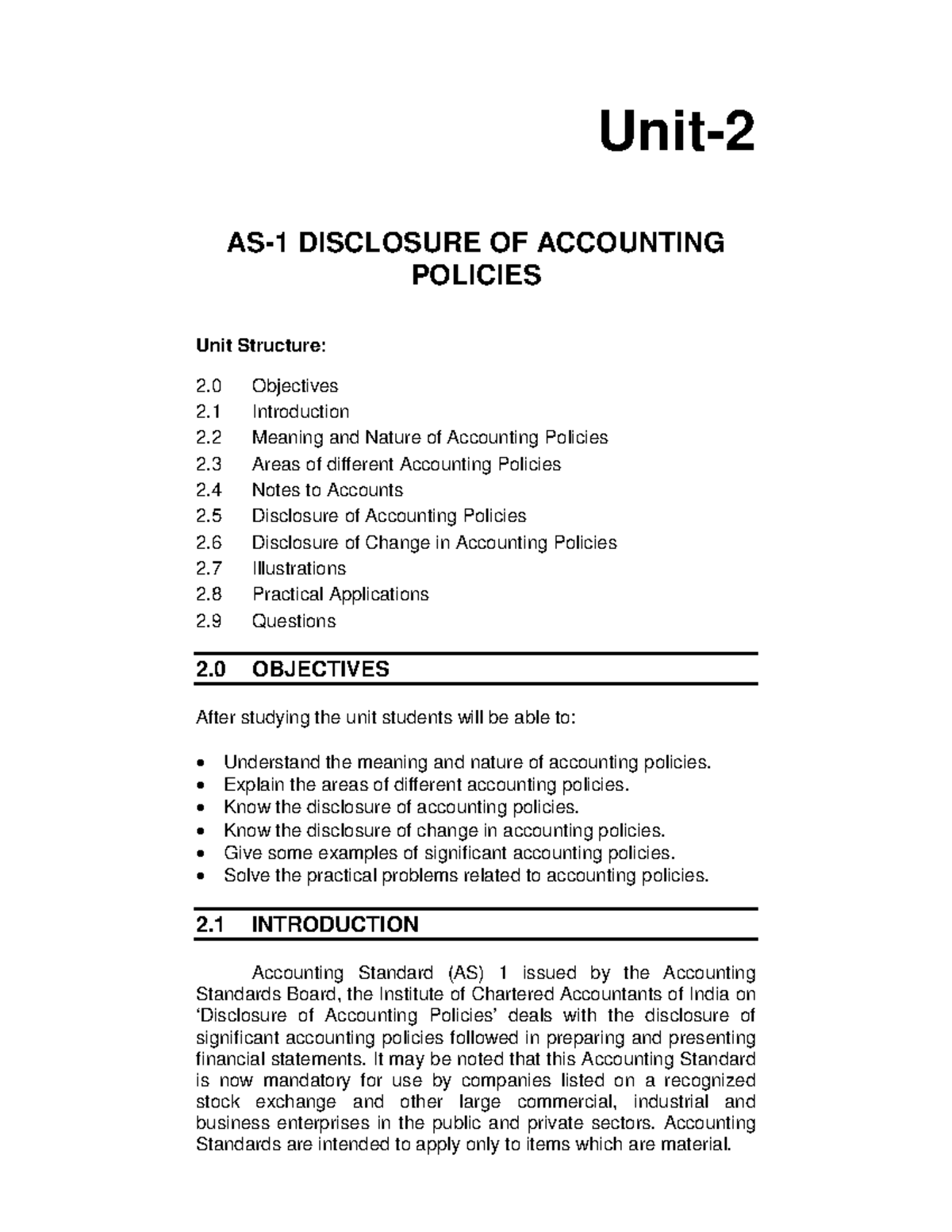 Disclosure OF Accounting Policies - Explain the areas of different ...