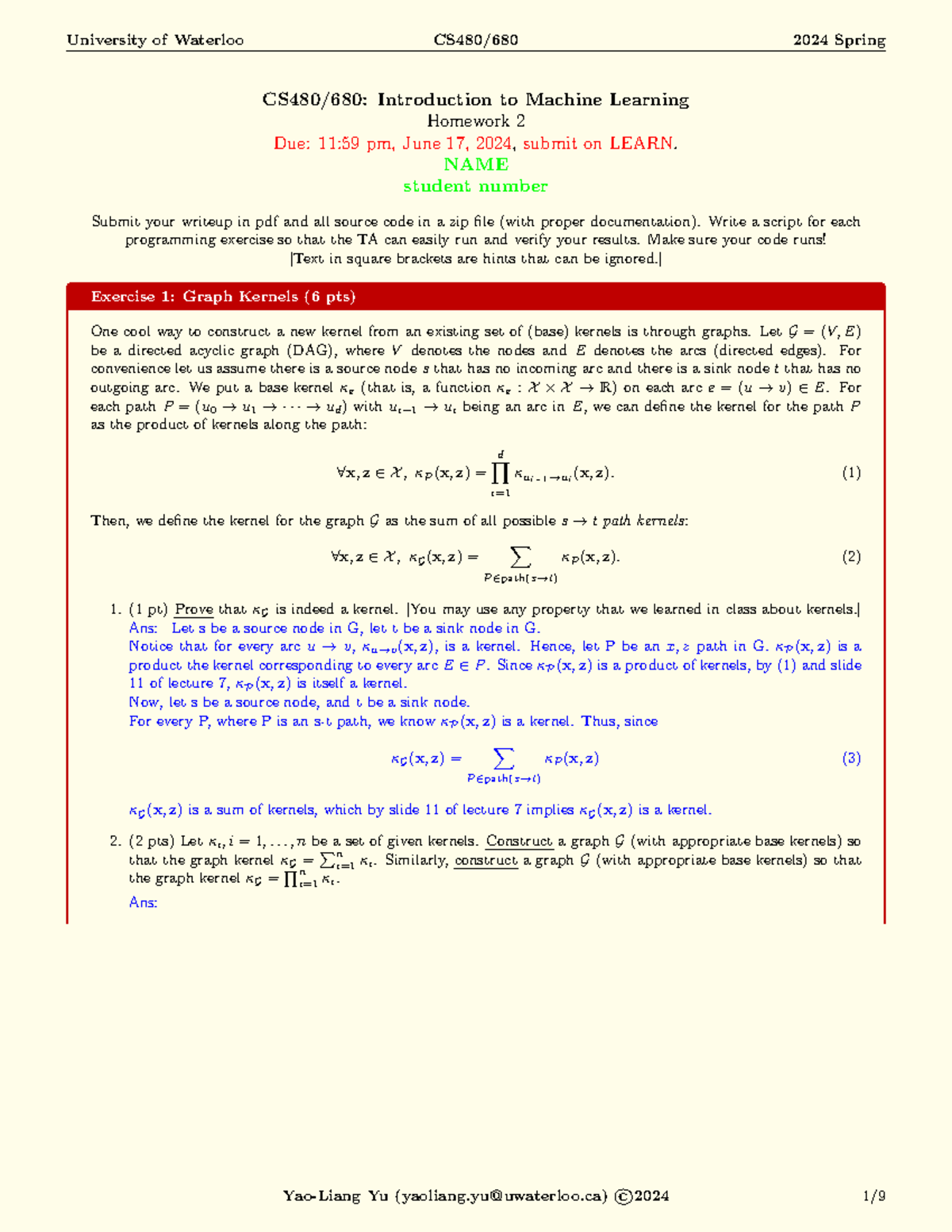 A2 - Assignment 2 regarding multivariate distributions, Using a CNN on ...