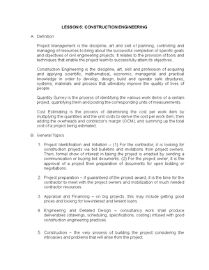 Lesson 7 Geotechnical Engineering - LESSON 7: GEOTECHNICAL ENGINEERING ...