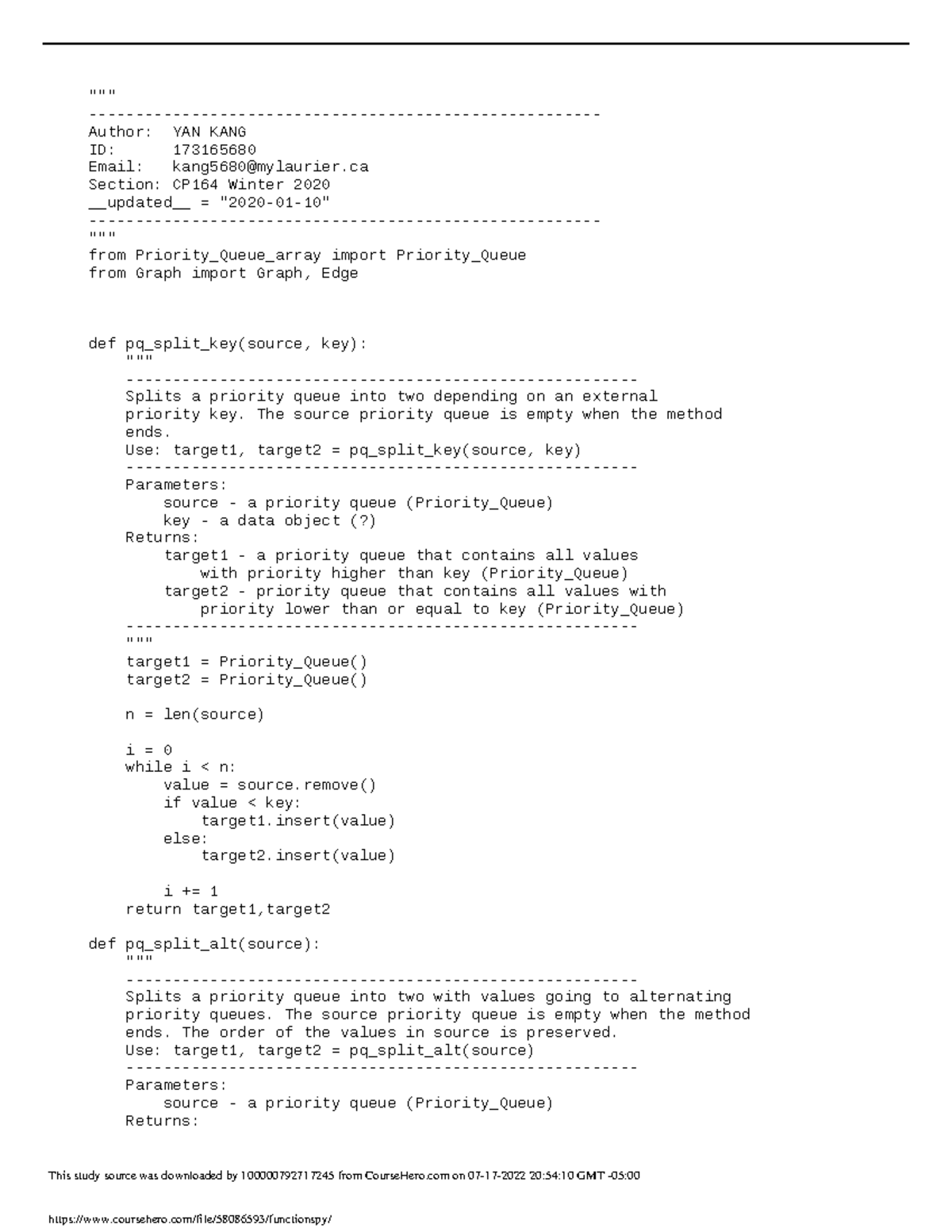 Functions.py - functions.py file mandatory assignment - """ - Author: YAN KANG ID: - Studocu